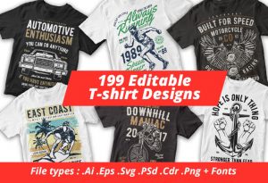 Vector T-shirt Designs Bundle - Thefancydeal
